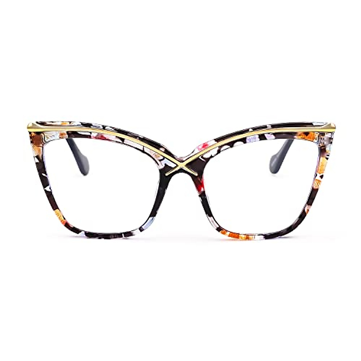 FEISEDY Women Oversized Square Blue Light Blocking Glasses Anti Eyestrain Cat Eye Fashion Eyewear B2956