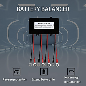iSunergy Battery Equalizer 48V - Max 4 x 12V Battery Voltage Balancer for Gel Flood AGM Lead Acid Lithium Battery (HA02 Balancer)