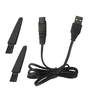 LinMei Shaver Charger USB Cord for Microtouches Solo Electric Shaver Solo Trimmer USB Charging Cable 31.5 in with 2 Cleaning Brush