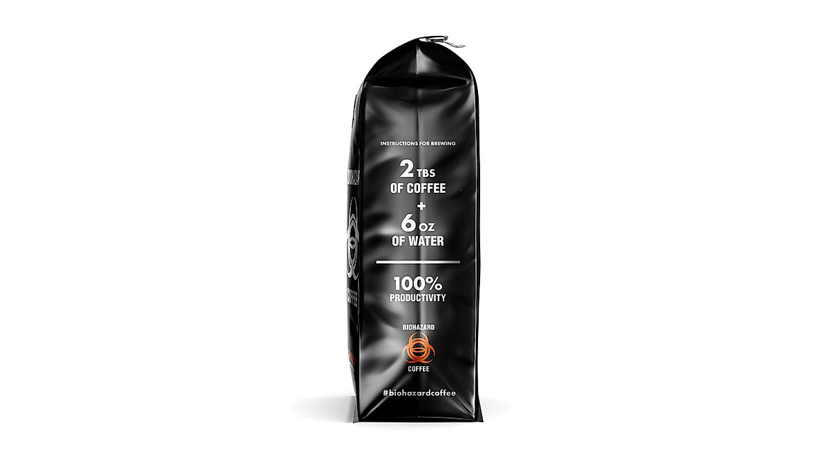 Biohazard Ground Coffee: World's Strongest - 928mg Caffeine