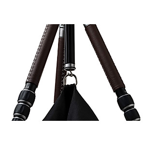 MeFoto RoadTrip Classic CF Leather Edition Lightweight 61.6" Carbon Fiber Tripod/Monopod, w/Case, Twist Locks, Dual Action Ballhead w/Arca Swiss Plate - Titanium (C1350Q1TL)