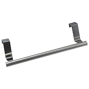 hobbyme 2pcs Cabinet Door Back Rag Hanger Towel Bar, Stainless Steel Single Pole Towel Rack, No-Punch Towel Rack, Cabinet Door Towel Holder