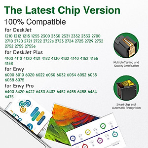 Economink Remanufactured Ink Cartridge Replacement for HP 67 67XL Black for DeskJet 2700 2725 2752 2755 2732 Plus 4100 4152 4155 4140 Envy 6000 6055 6052 Pro 6400 6452 6455 Printer (1 Pack)