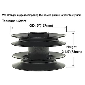 q&p Outdoor Power 756-1202 Double Pulley Assembly Bracket Replaces MTD 756-1202 with Bearing