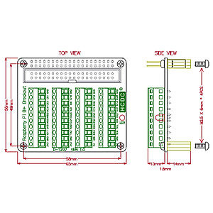 RPi GPIO Terminal Block Breakout Board HAT, for Raspberry Pi
