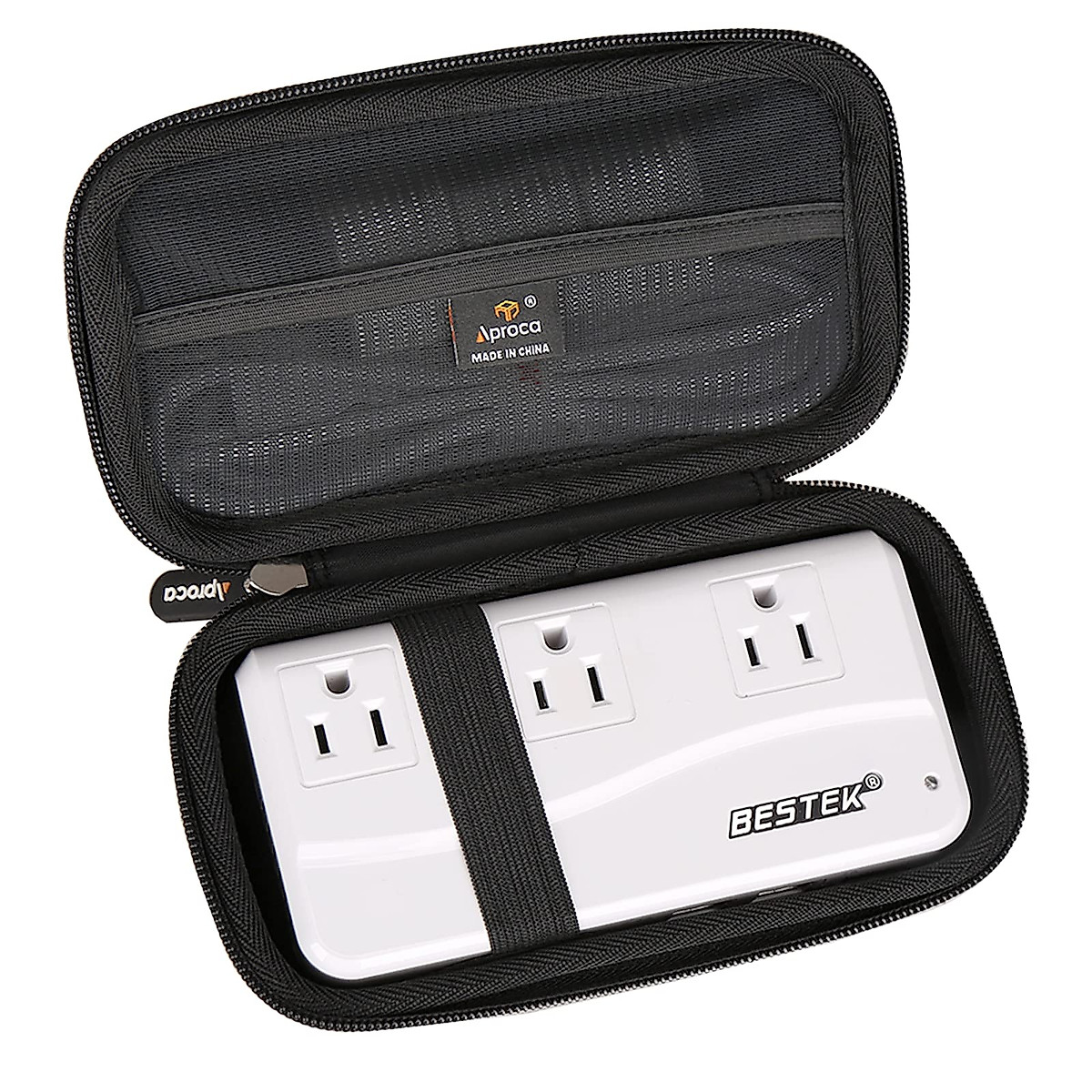 Aproca Hard Storage Travel Case for BESTEK Universal Travel Adapter 220V to 110V Voltage Converter (Black)