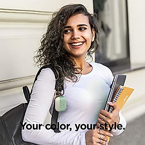 elago Duo AirPods Pro Case with Keychain Designed for Apple AirPods Pro Case Cover, 2 Caps + 1 Body (Front LED Visible) [ Classic White, Peach + Pastel Green ]