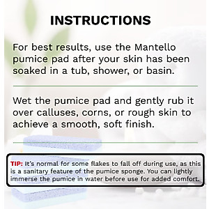 Mantello Pumice Stone for Feet- Foot Scrubbers for Shower and Foot Tub- Pumice Stone for Feet Callus Remover- Double Sided Foot Scrubber Dead Skin Remover- 4 Pack