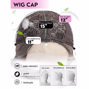 HAIRCUBE Mixed Ash Brown Wigs for Women Long Curly Layered Lace Wig Middle Part with Dark Roots