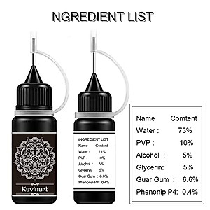 Temporary Tattoos Kit Black Tattoo Kit 4 Bottles 1 Oz Temp Tattoo Kit Semi Permanent Freehand Ink/Gel with 60 Adhesive Stencils for Women Men Kids Boys Body Art Painting Decor Supplies