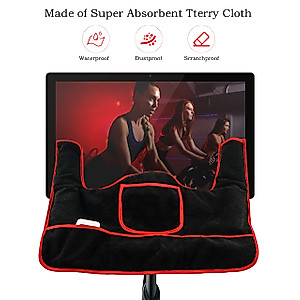 COOLWUFAN Handlebar Sweat Towel for Peloton Bike, Anti-Slippery Soft Handlebar Towel Cover Compatible with Peloton Bike, Handlebar Sweat Towel Mat for Peloton, Accessories for Peloton Bike