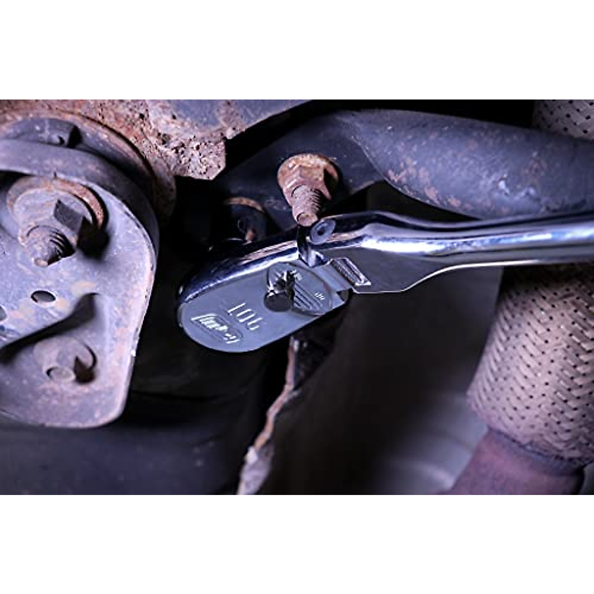 GEARWRENCH 4 Piece 1/4", 3/8" & 1/2" Drive 90 Tooth Full Polish Flex-Head RATCHET Set - 81230T, Multicolored