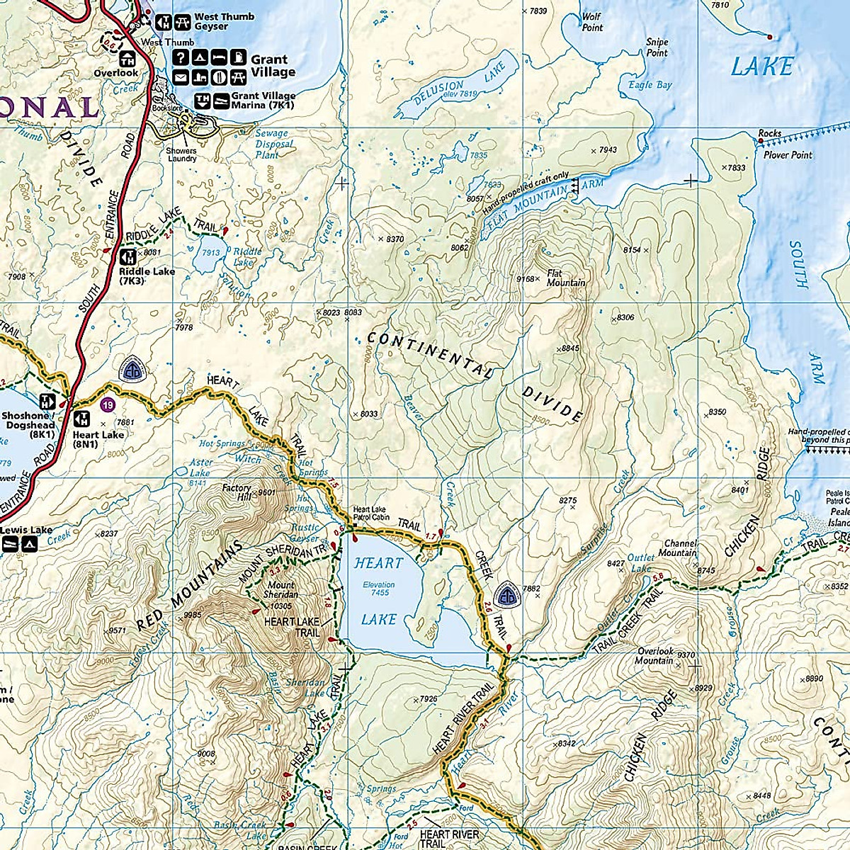 Yellowstone National Park Map (National Geographic Trails Illustrated Map, 201)