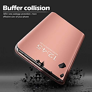 Compatible with Samsung Galaxy S23 Ultra Case Flip Leather Cover Clear S-View Mirror Shockproof Cover with Kickstand Anti-Scratch Protective Phone Cases Cover for Samsung S23 Ultra
