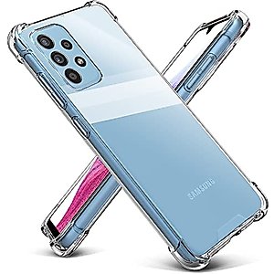KIOMY Clear Case for Galaxy A53 5G [Anti-Yellow] Hybrid Hard PC + Flexible TPU Frame, Enhanced Corner Shockproof Slim Transparent Cover