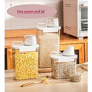 GOSUNA Cereal Dispenser Easy Flow Storage Jar Plastic Grocery Container, Cereal Containers Storage, Food Storage Containers, Dry Food Storage Containers，Multifunctional Kitchen Storage Box (1100ml)
