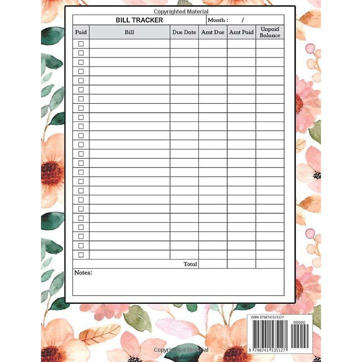 Bill Payments Tracker: Bill Payment Organizer Log Book Monthly Bill Planner Notebook | Expense and Bill Tracker
