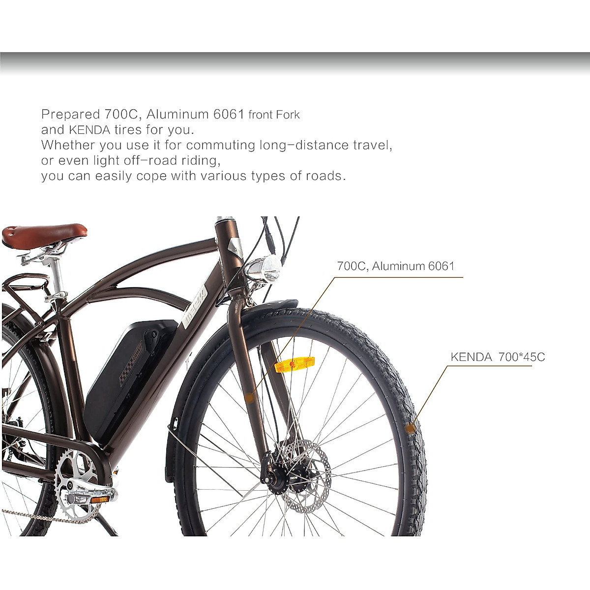 Electric Bike for Adults 28" Vintage Electric Bicycle 28mph 50+Miles City Commuter Urban Ebike 500W Powerful Motor Removable Large Battery 7-Speed UL