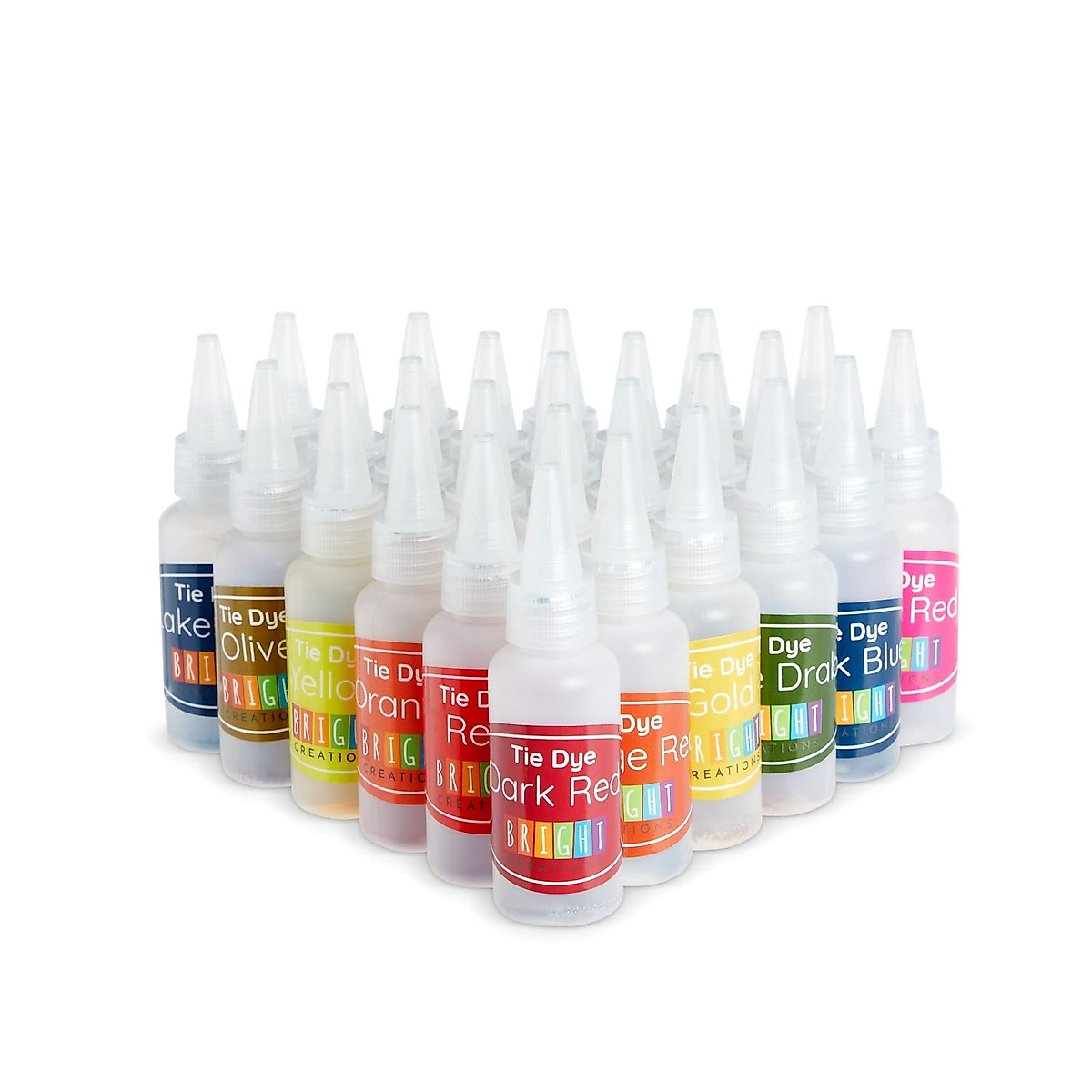 Bright Creations 26-Color Tie Dye Kit for Adults, Kids - Fabric Dyes for Clothing with Instructions, Table Cover, Rubber Bands, Gloves, and Aprons