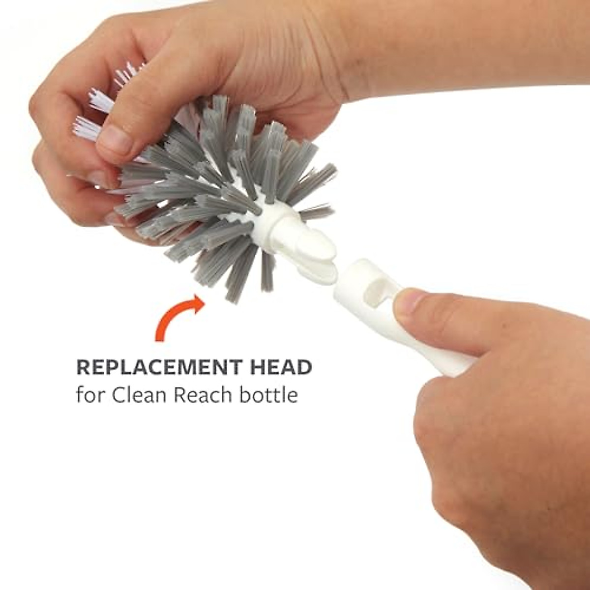 Full Circle Clean Reach Refill Bottle Brush, White