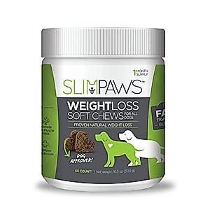 SlimPaws Healthy Weight Soft Chews for Dogs | Chicken Flavor | 60 Count | Made in America