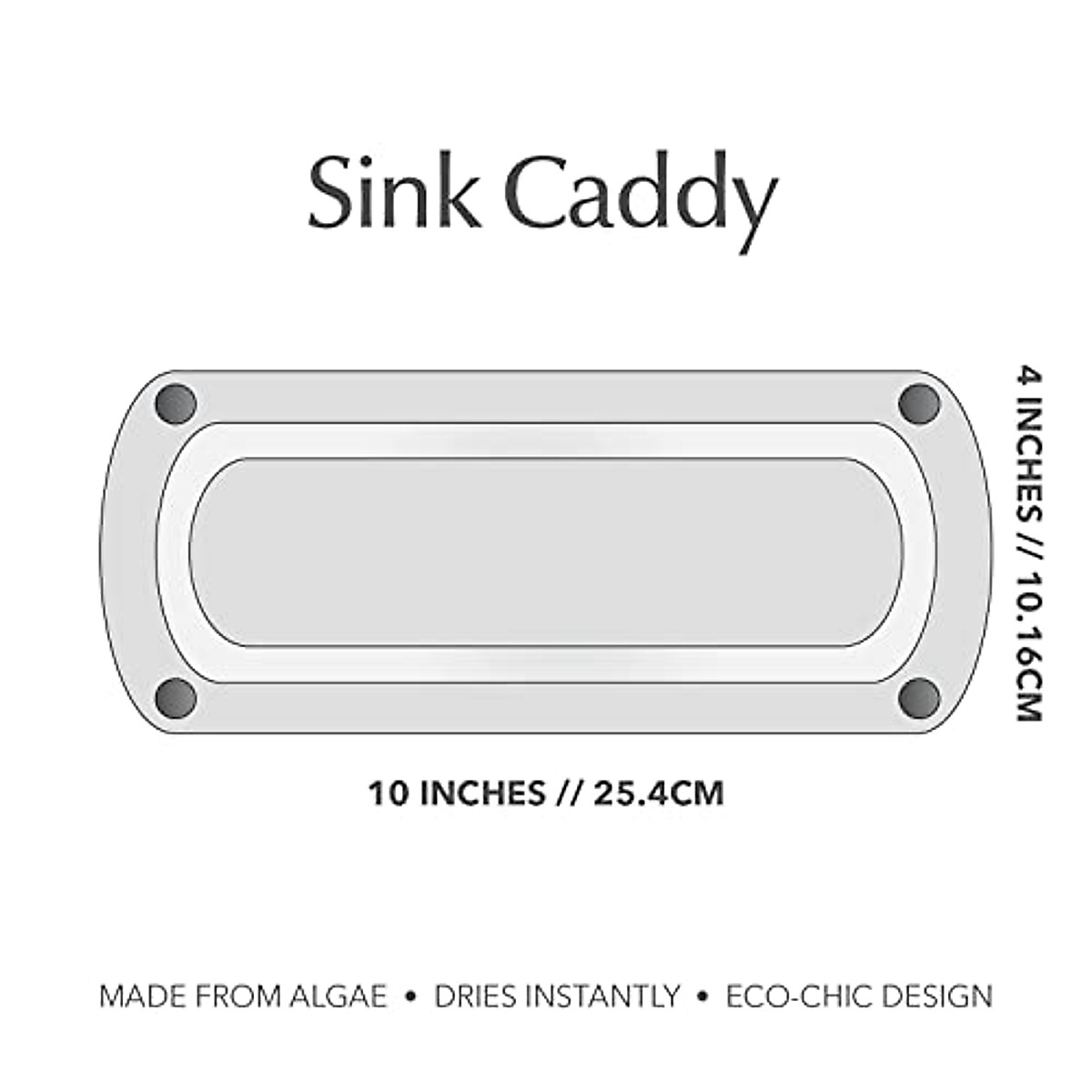 Dorai Home Sink Caddy – Dries Instantly and Prevents Moisture Buildup – Stainless Steel Feet with Rubber Bottom – Functional Design Created for The Modern Home – Sandstone