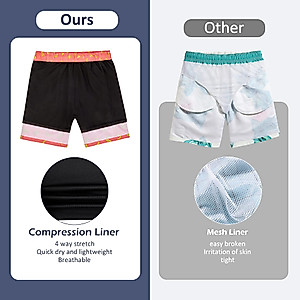 American Trends Mens Swimsuit Trunks Quick Dry Beach Shorts Men's Swimwear Bathing Suit Summer Swimming Clother Banana L