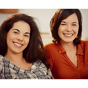 EFYTAL Sister Necklaces, 925 Sterling Silver 2 Circle Necklace for Women, Sister Necklace Gifts from Sister, Gifts for Sisters from Sisters, Sister Birthday Gifts from Sister