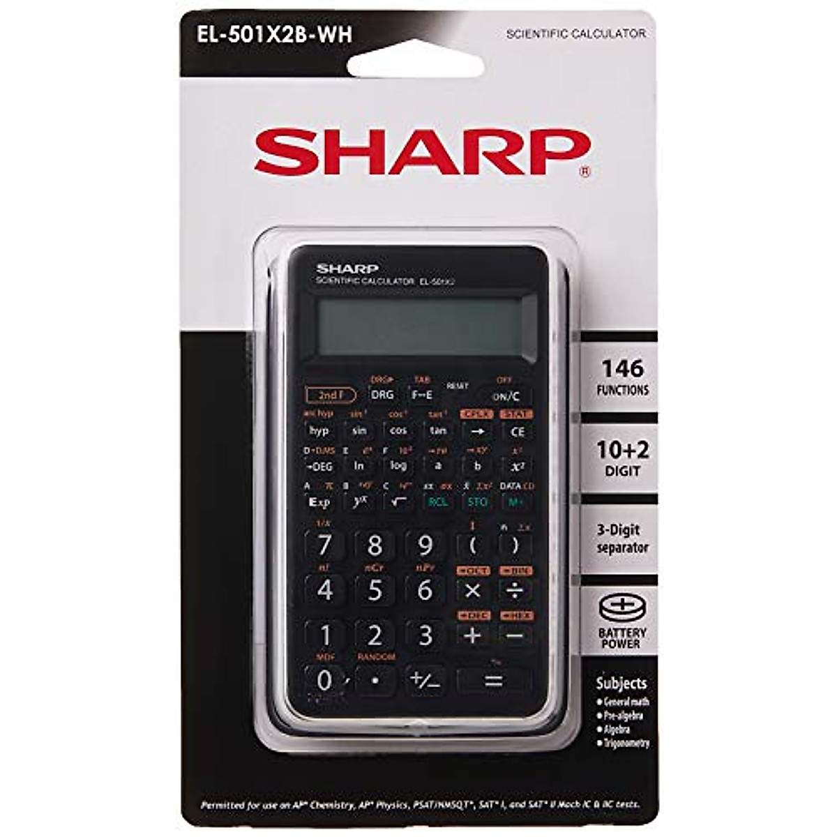 Sharp EL501X2BWH Engineering/Scientific Calculator