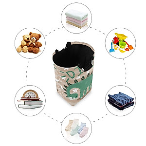 senya Cute Dinosaur Large Storage Basket Collapsible Organizer Bin Laundry Hamper for Nursery Clothes Toys