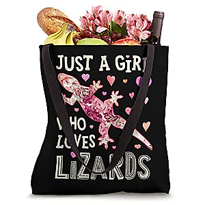 Lizard Just A Girl Who Loves Lizards Flower Women Floral Tote Bag