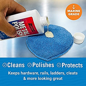 Metal Polish Metal Cleaner and Chrome Polish Marine Grade for Boats and Cars Aluminum and Stainless Steel (Reformulated)