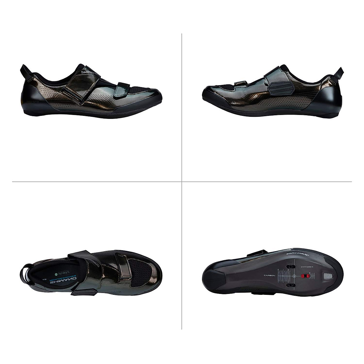 SHIMANO SH-TR901 Pro Triathlon Racing Shoe Dedicated to Speed and Efficiency, Black Pearl, 12-12.5 Men (EU 48)