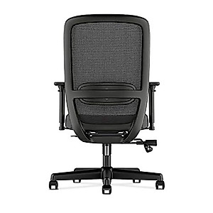 HON Exposure Mesh Task Computer Chair with 2-Way Adjustable Arms for Office Desk, Black (HVL721), Back
