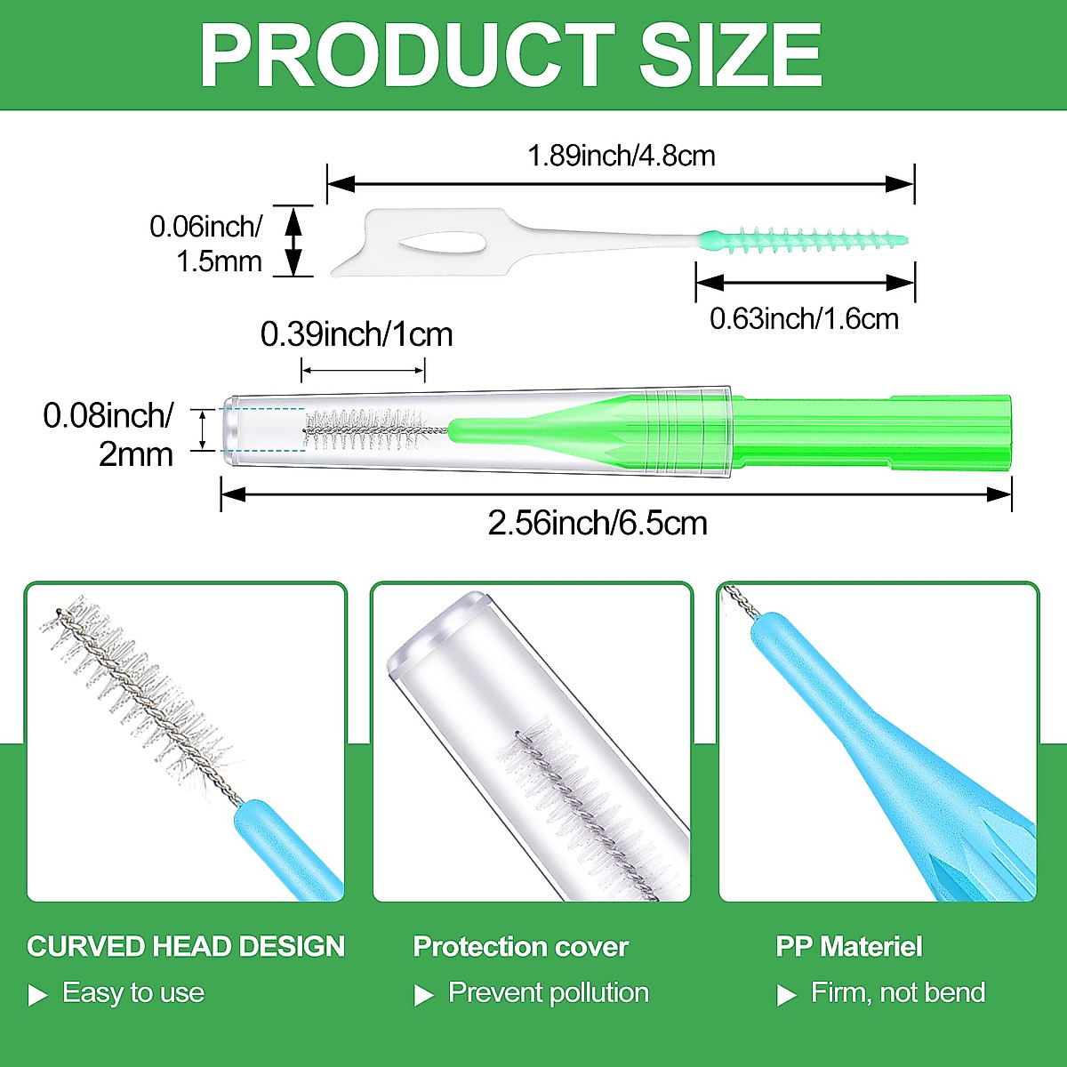Zopeal 250 Pieces Braces Flossers Interdental Brush for Cleaner Tooth Toothpick Dental Teeth Flossing Head Oral Dental Hygiene Cleaning Tool Soft Dental Picks Refill Toothpick Cleaners (Fresh Color)