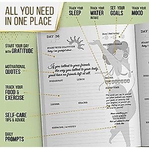 The Best Of Me: A Daily Food, Gratitude and Self-Care Journal for Women to Get in Your Best Shape Physically, Mentally and Spiritually