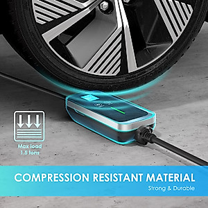 Evjuicion Level 2 EV Charger, 40Amp 240V Portable Electric Vehicle Charger 25Ft Cable NEMA 14-50 Plug for J1772 Electric Car Home Charging Station, Delay Timer