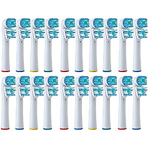 Double Clean Brush Heads, Compatible with Braun Oral-B Dual Clean Electric Toothbrush - Pack of 20