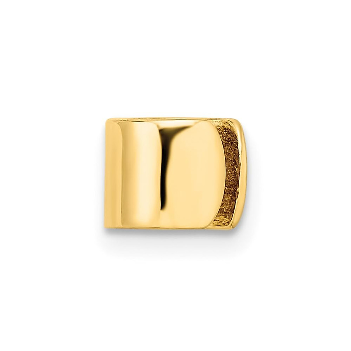 Diamond2Deal 14K Yellow Gold Polished Single Ear Cuff Earrings for Women (L- 7.8 mm, W- 5.75 mm)