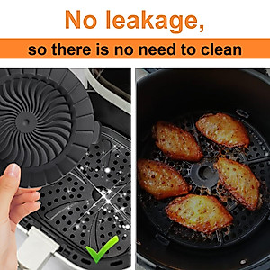 SIUDANGKA Silicone Air Fryer Liners for 2qt Air Fryer, 3 Pack Non-Stick Air Fryer Parchment Paper Air Fryer Liners Compatible with Ninja AF080 Mini, Instant Vortex 2-QT, CHEFMAN Small, COSORI Small