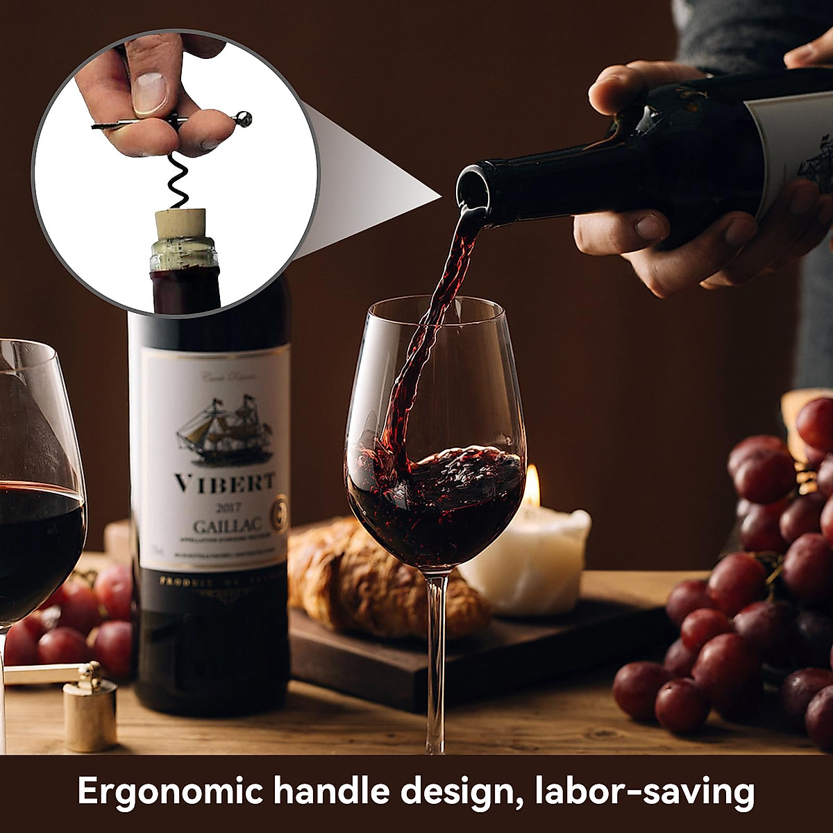 4pcs Corkscrew Spiral, Portable Keychain Corkscrew Black Stainless Steel Wine Beer Bottle Opener Corkscrew Kitchen Accessories