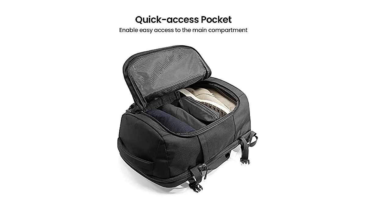 tomtoc Travel Backpack & Tech Organizer Bundle | 40L Capacity