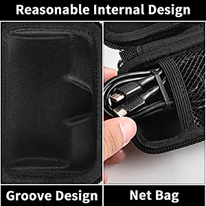 Case Compatible with iWALK Portable Charger Power Bank 4500/ 4800mAh. Charging Battery Pack Holder Storage for LinkPod Mini for iPhone 13/ 12/ 11/ Pro Max, Pocket Organizer for USB-C - Black Bag Only