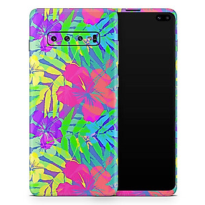 DesignSkinz Tropical Fluorescent v1 Protective Vinyl Decal Wrap Skin Cover Compatible with The Samsung Galaxy S20 (Screen Trim & Back Glass Skin)