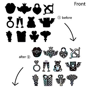 Mocossmy Valentine's Day Heart Magic Scratch Art for Kids,12 PCS Bear Rose Ring Lip Heart Present Rainbow Double Sided Scratch Paper Art Crafts for Kids Boys Girls Birthday Gifts Party Supplies Games