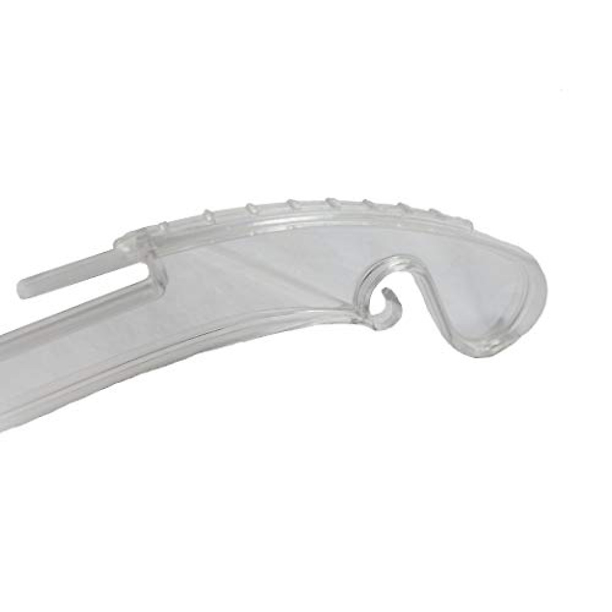 NAHANCO 505MG Plastic Shirt Hanger, Middle Heavy Weight, 17", Clear with Molded Rubber Grippers and Chrome Hook, Clear (Pack of 100)