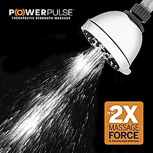Waterpik PowerPulse Therapeutic Massage Shower Head, Chrome, XAS-613E