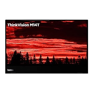 ThinkVision M14t USB-C Mobile Monitor with Touch Screen - Black
