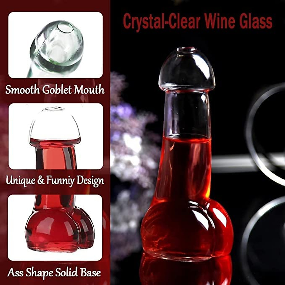 smosun Cocktail Glasses,Martini Glasses,Margarita Glasses,Red Wine Glasses,Glass,Highly Simulated Wine Glasses,Perfect for Family Gatherings, Parties, Bars, Nightclubs,Women's Night