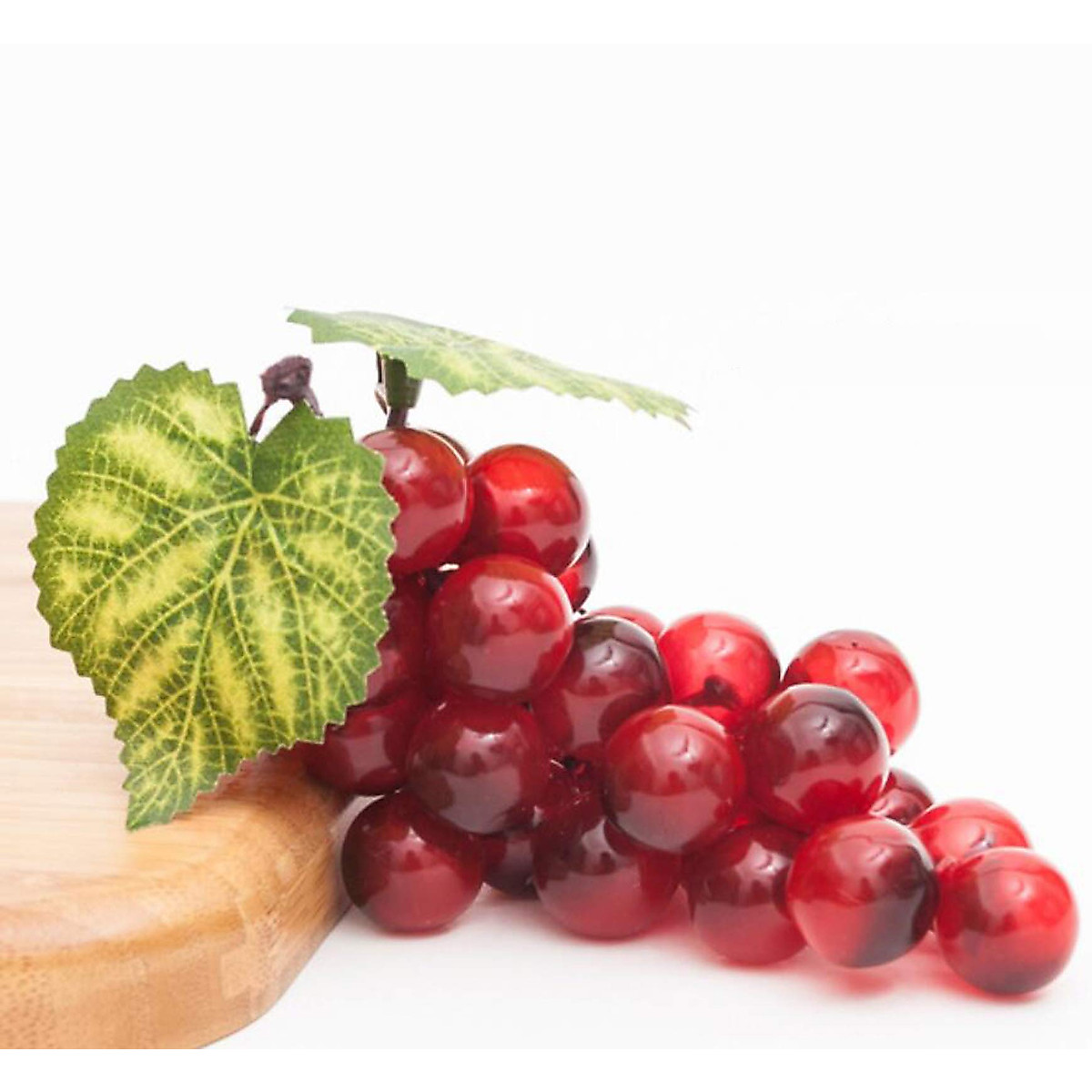 Artificial Grapes, 3 Bunches of Fake Decorative Grapes Simulation Fruit with Artificial Vines Lifelike Leaves Hanging Ornaments for Wedding Home Party Garden Wall Fruit Wine Decor